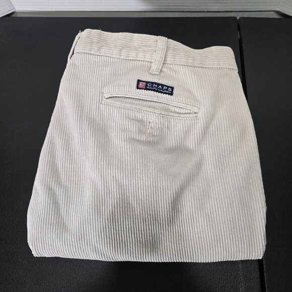 Ralph Lauren | Pants | Vintage Ralph Lauren Pants Mens 4x30 Beige Relaxed Corduroy Pleat Cuffed ...
